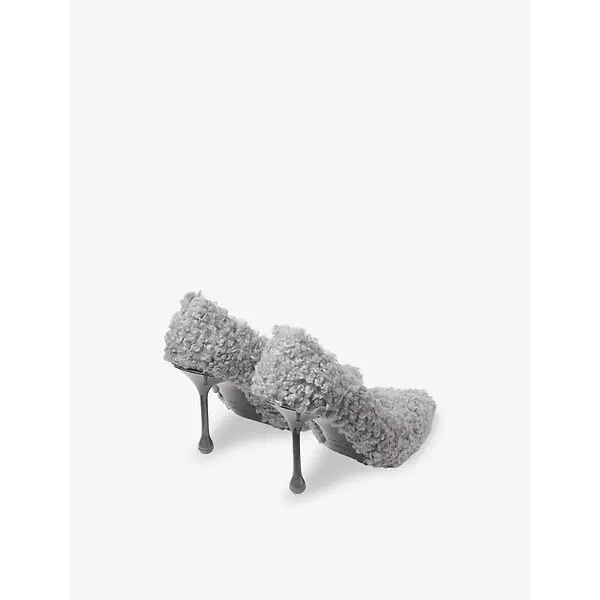 JIMMY CHOO Ixia 95 Shearling Pumps