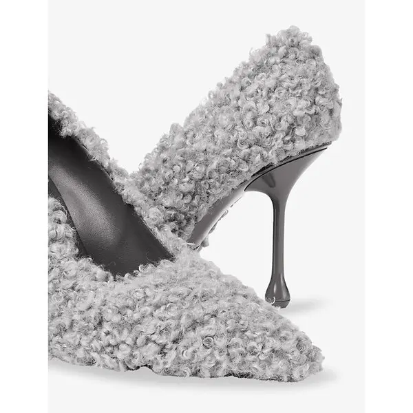 JIMMY CHOO Ixia 95 Shearling Pumps