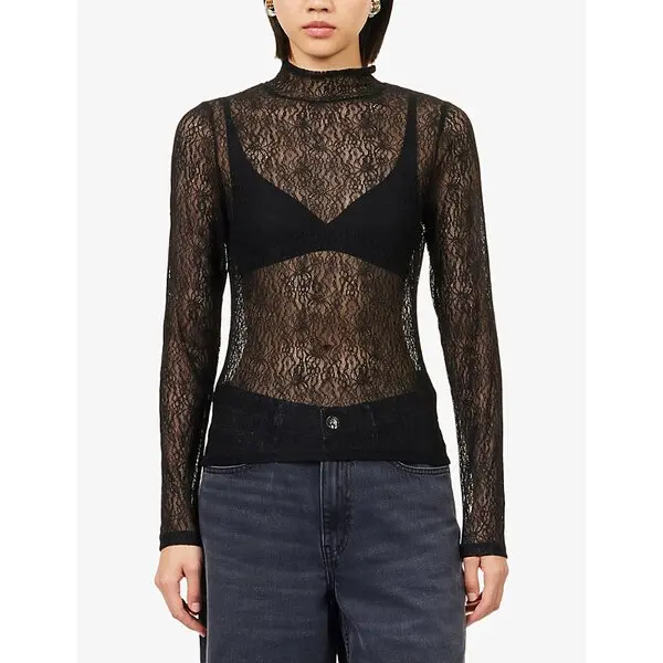 Veronica Beard Nate Long-sleeved Lace Top