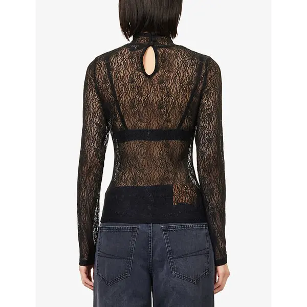 Veronica Beard Nate Long-sleeved Lace Top