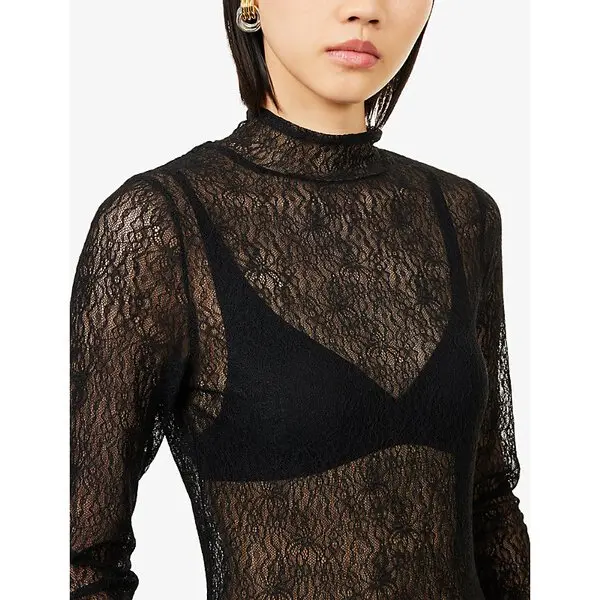 Veronica Beard Nate Long-sleeved Lace Top
