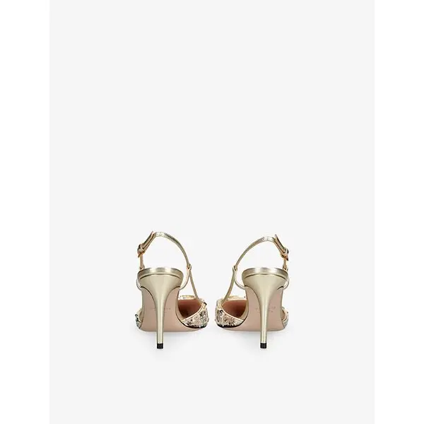 Valentino Garavani Vlogo Signature 80 Sequin-embellished Slingback Pumps