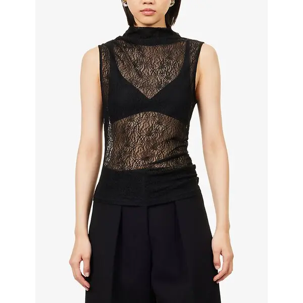 Veronica Beard Mylie Sleeveless Lace Top