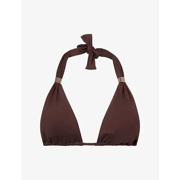 Melissa Odabash Grenada Halterneck Bikini Top - Brown