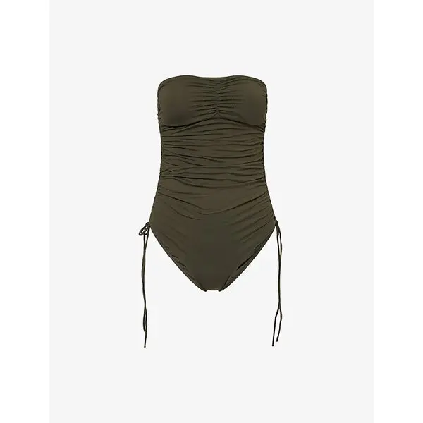 Melissa Odabash Sydney Bandeau Swimsuit - Olive