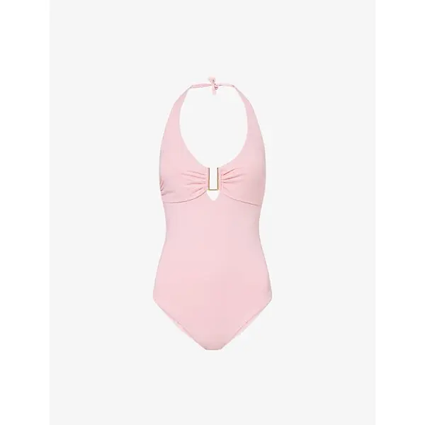Melissa Odabash Tampa Halterneck Swimsuit - Rose