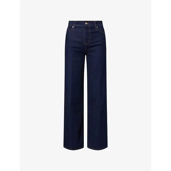 FRAME Le Slim Palazzo Wide-leg Stretch-denim Blend Jeans - Rinse