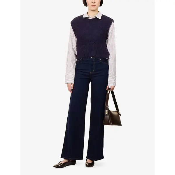 FRAME Le Slim Palazzo Wide-leg Stretch-denim Blend Jeans - Rinse