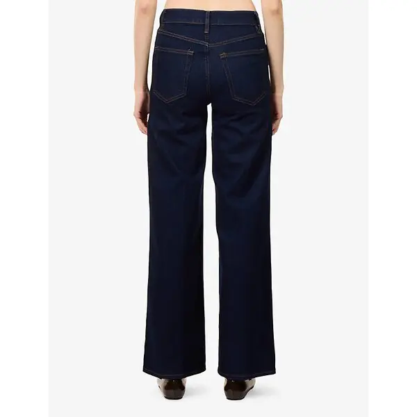 FRAME Le Slim Palazzo Wide-leg Stretch-denim Blend Jeans - Rinse