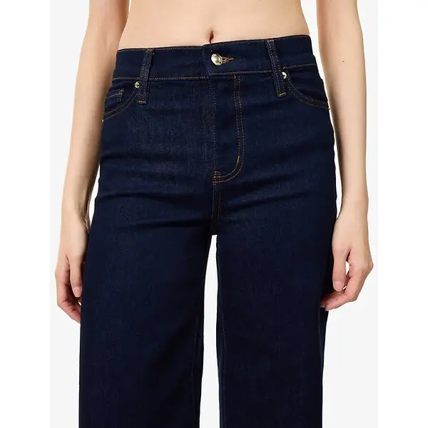 FRAME Le Slim Palazzo Wide-leg Stretch-denim Blend Jeans - Rinse