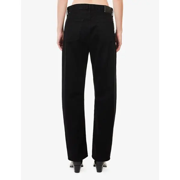 Citizens Of Humanity Miro Long Relaxed-fit Denim Jeans - Solid Black