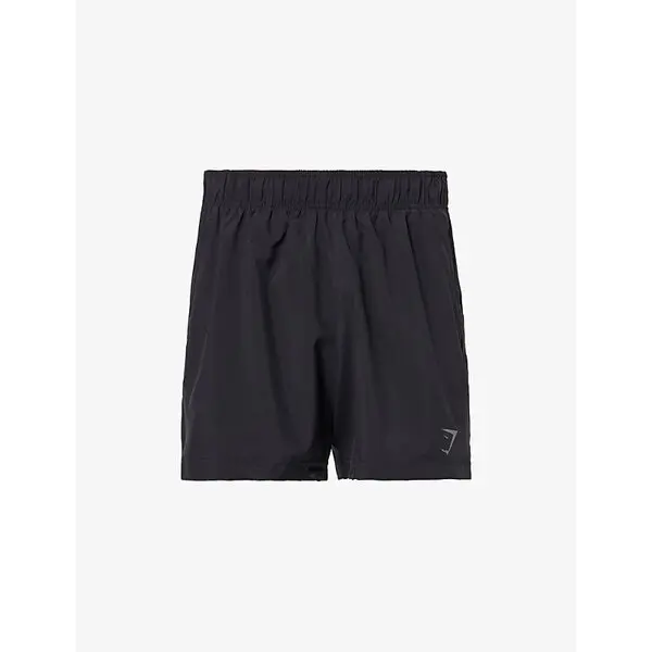 GYMSHARK Logo-print Woven Sport Shorts - Gs Black/gs Black