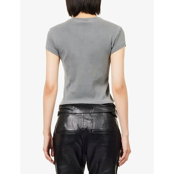 Alexander Wang Hotfix Short-sleeved Cotton T-shirt