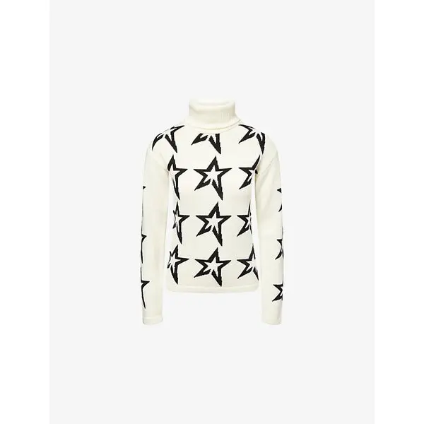 Perfect Moment Star-pattern Merino-wool Jumper - Snow White/black Star