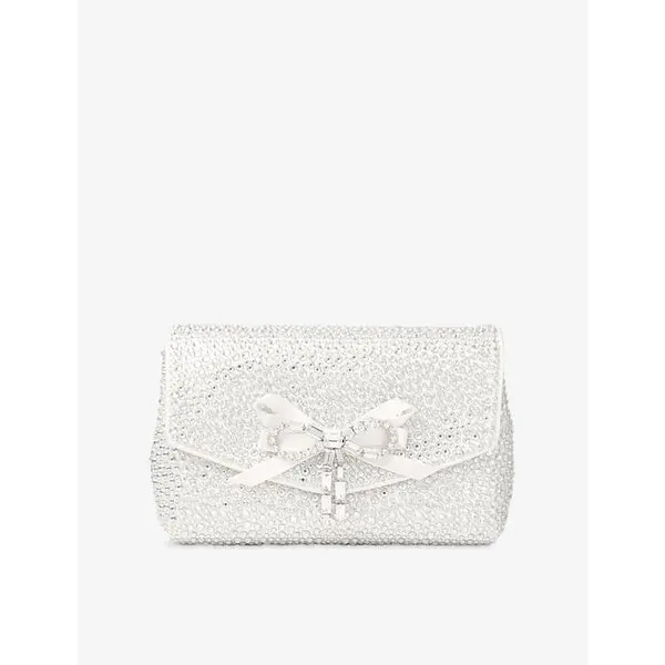 JIMMY CHOO Satin Clutch Bag With Bow