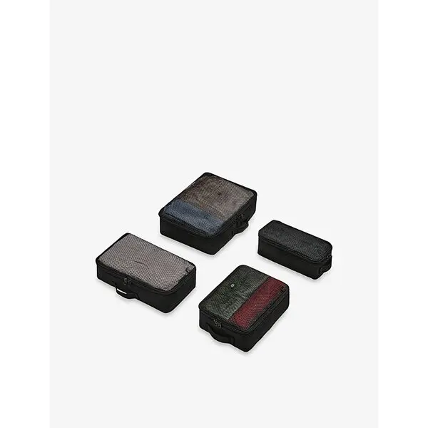 CARL FRIEDRIK Transparent Mesh Packing Cubes Set Of Four - Black