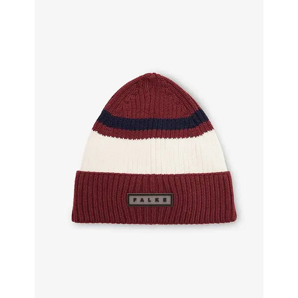 Falke Logo-patch Wool-blend Beanie - 8117 Merlot