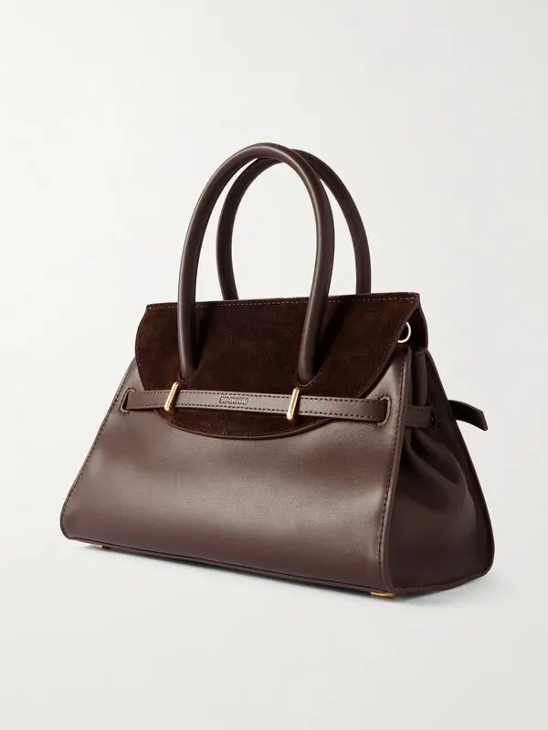Simkhai River Small Suede-trimmed Leather Tote - Brown
