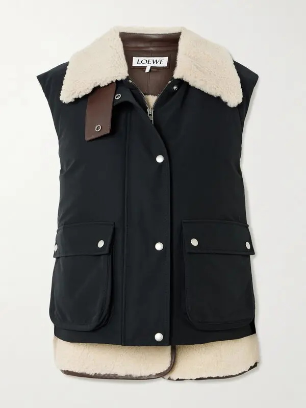 Loewe Shearling-lined Cotton-blend Gilet