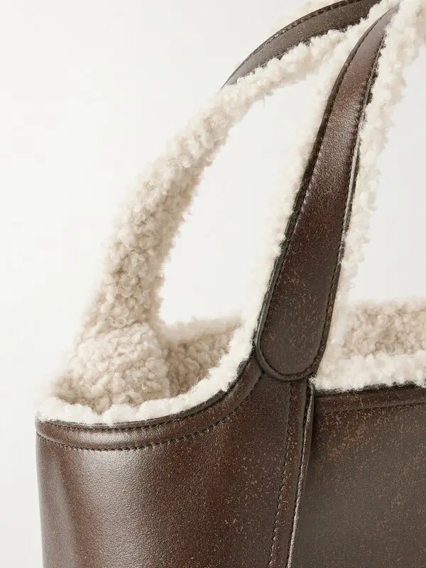 Stella McCartney Embroidered Fleece-trimmed Tote