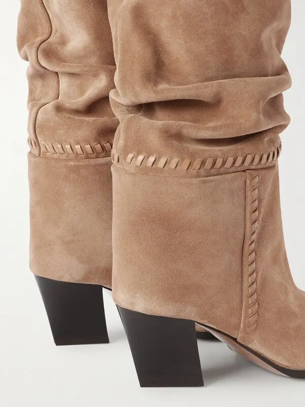 JIMMY CHOO Hart Stitch 60 Suede Knee Boots - Brown