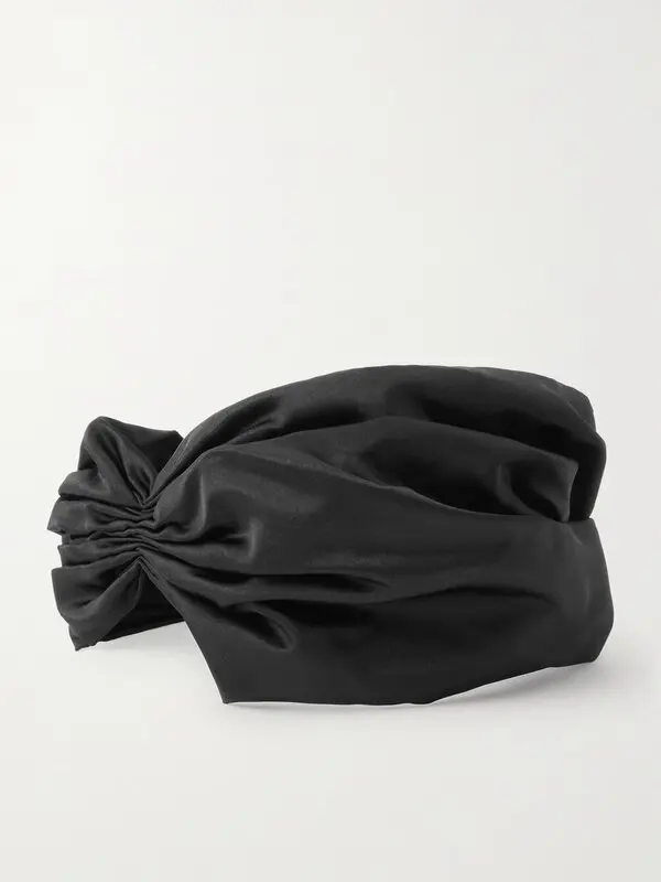 JENNIFER BEHR Dinah Gathered Headband - Black