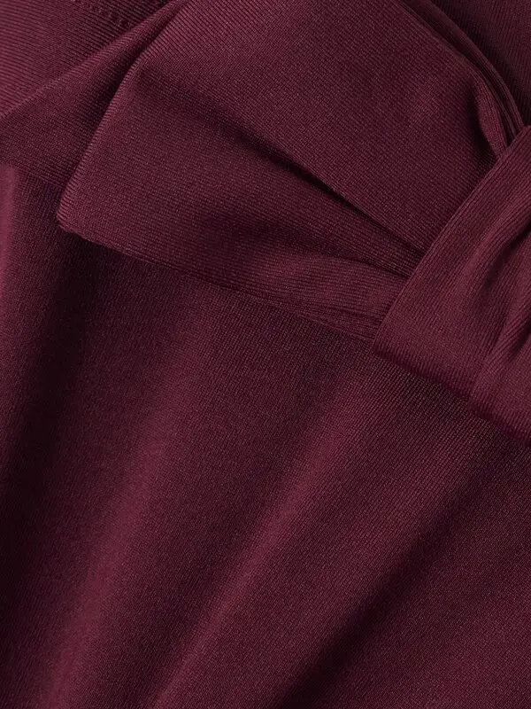 ERES Couture Bow-detailed Halterneck Swimsuit - Burgundy