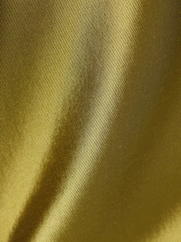 Christopher John Rogers Peel Draped Silk And Wool-blend Satin Top