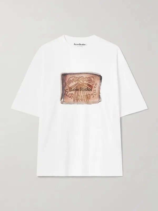 Acne Studios Printed Organic Cotton-jersey T-shirt - White