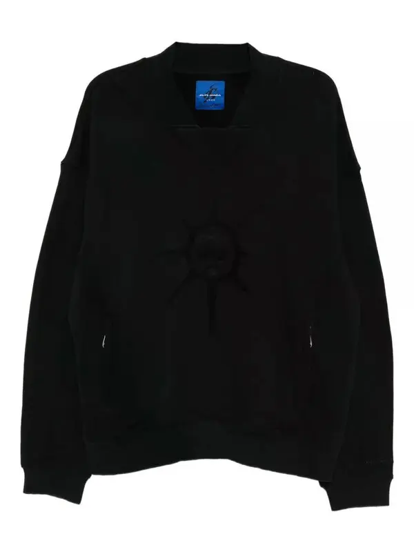 Asics Graphic-embroidered Sweatshirt - Black