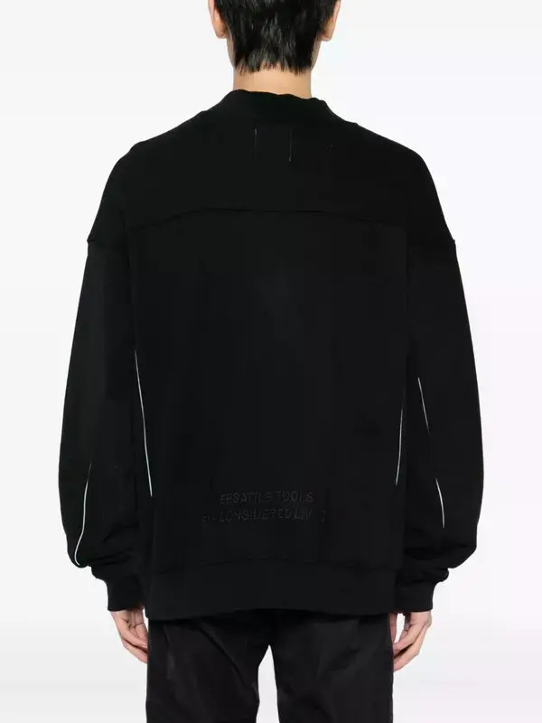 Asics Graphic-embroidered Sweatshirt - Black