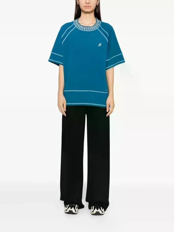 Asics Slogan-embroidered T-shirt