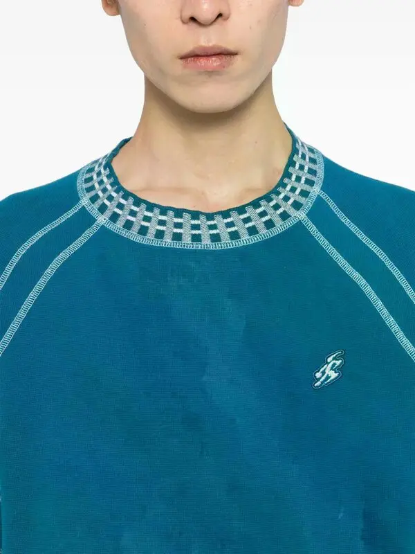 Asics Slogan-embroidered T-shirt
