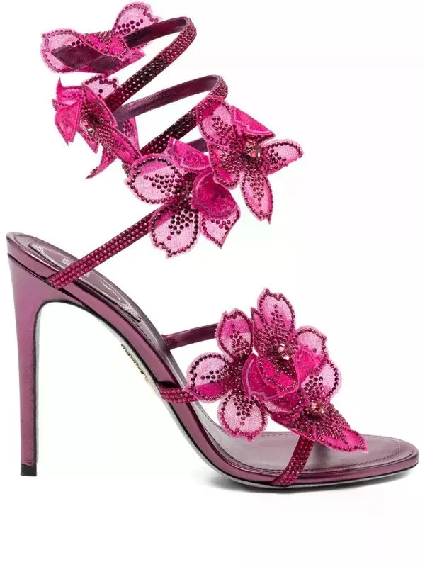 Rene Caovilla 105mm Floriane Embellished Sandals