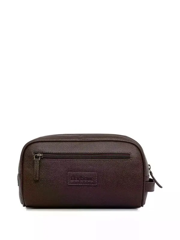 Barbour Leather Wash Bag