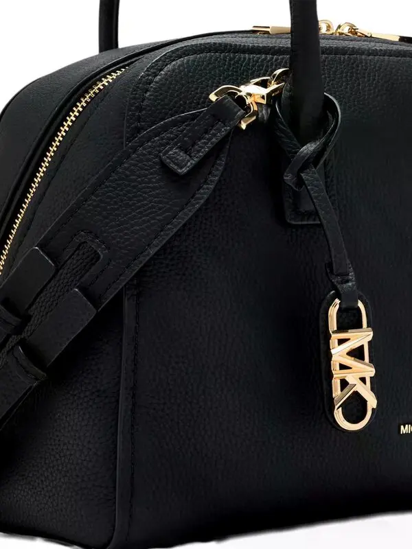 Michael Kors Top-handle Satchel With Logo Plaque