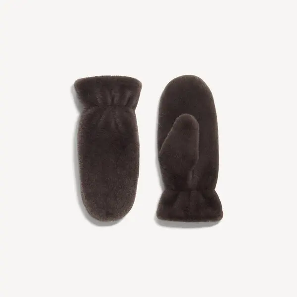 Theory Faux Fur Mittens