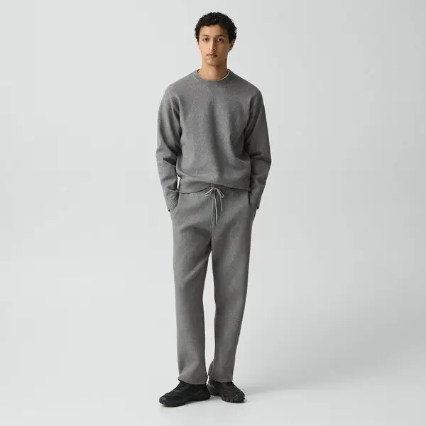 Theory Drawstring Sweatpant In Light Bilen - Grey Heather