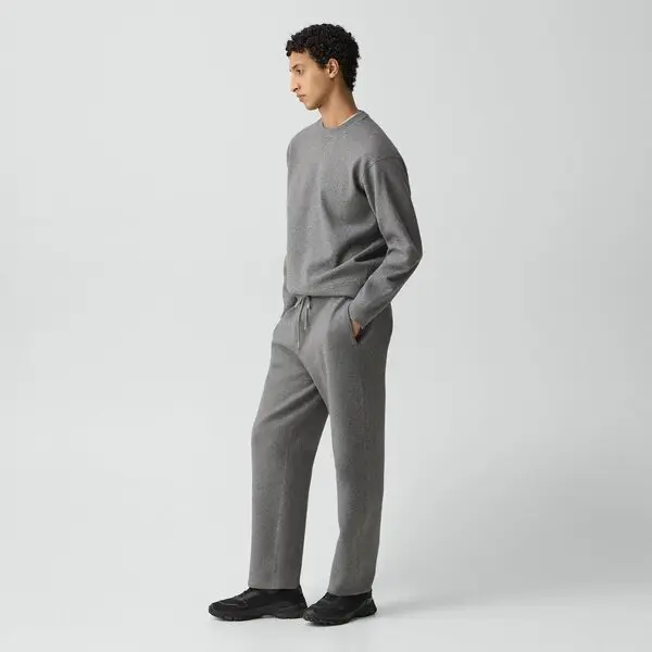 Theory Drawstring Sweatpant In Light Bilen - Grey Heather