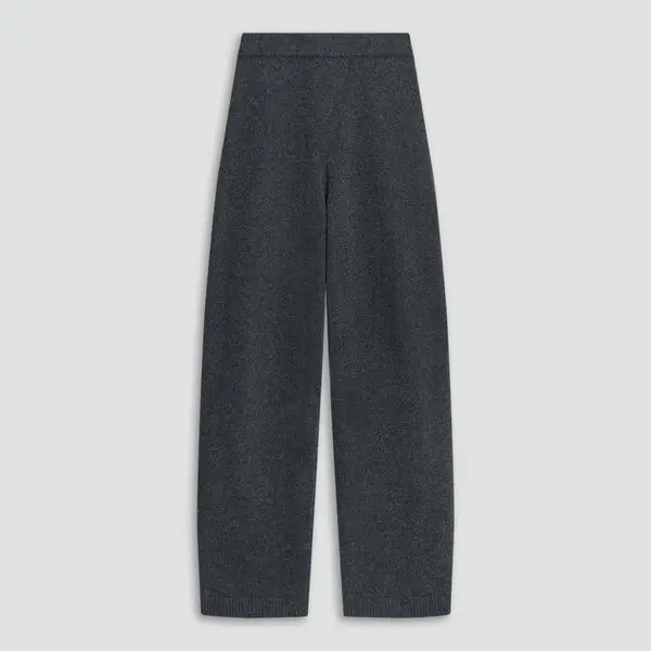 Theory Felted Wool-cashmere Pant - Charcoal