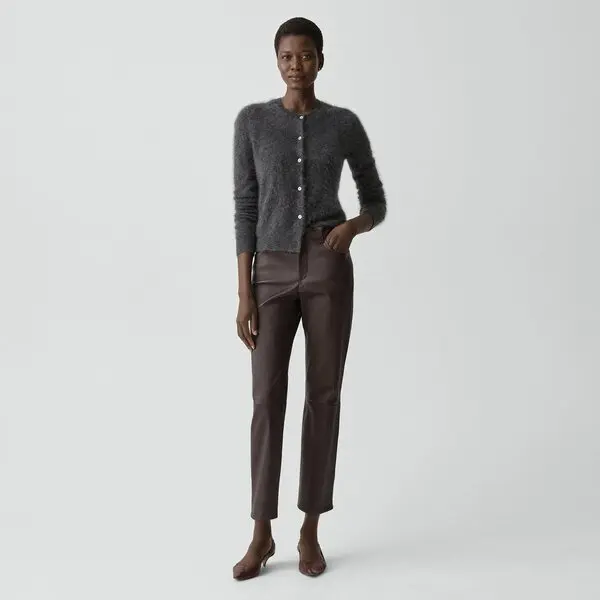 Theory 5-pocket Leather Pant
