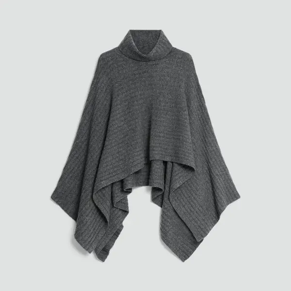 Theory Ribbed Astor Wool Poncho