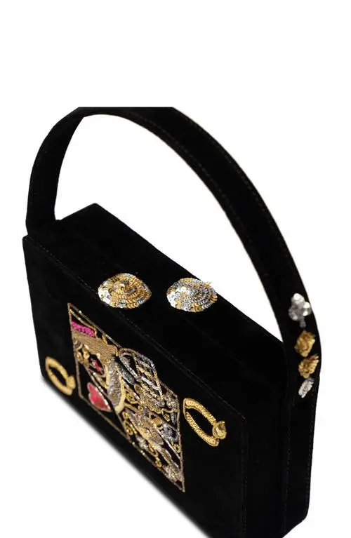 SIMITRI Poker Handheld Clutch - Black