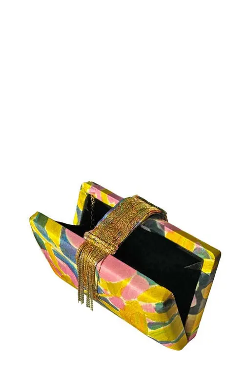 SIMITRI Printed Fringe Clutch - Muse