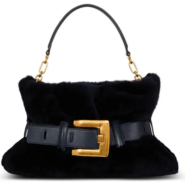 Balmain Medium Anthem Shearling Bag