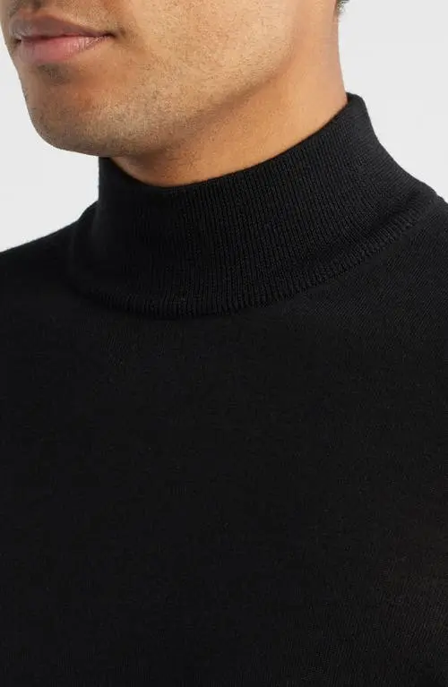 JACK VICTOR Mock Neck Wool And Silk Sweater