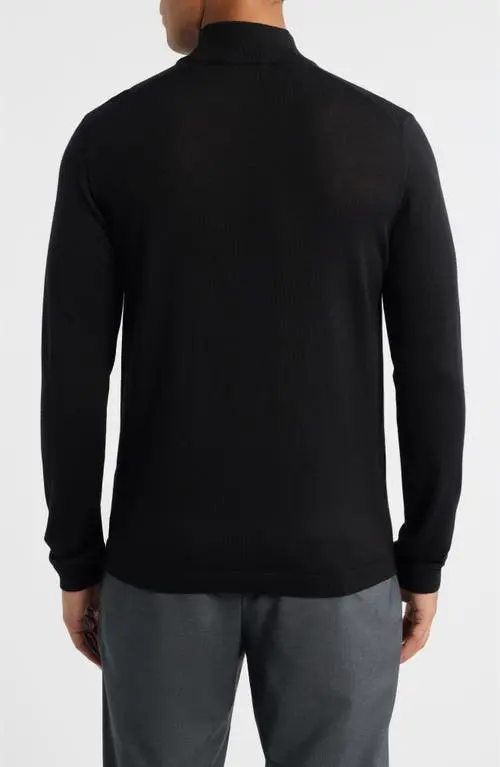 JACK VICTOR Mock Neck Wool And Silk Sweater