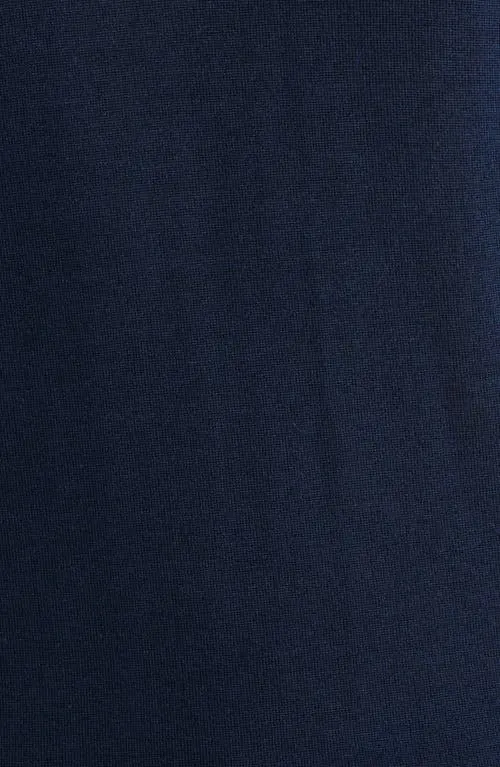 JACK VICTOR Mock Neck Wool And Silk Sweater - Navy
