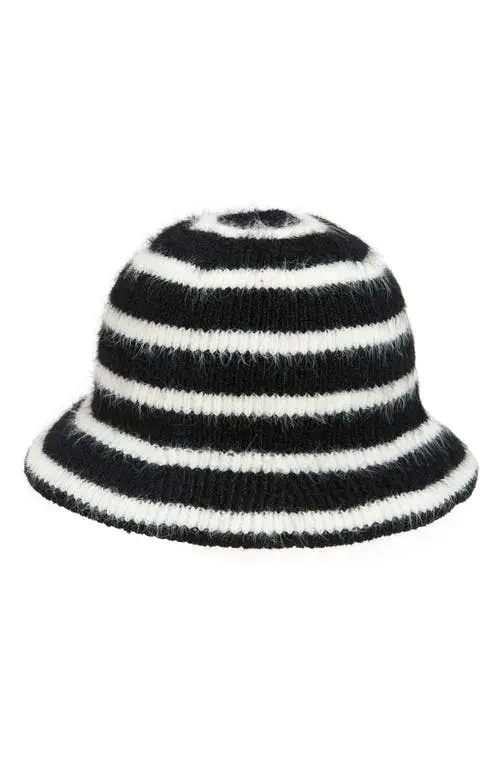 Tasha Mixed Stripe Bucket Hat - Black Combo
