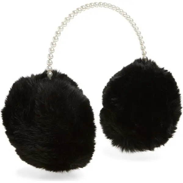 Tasha Faux Fur Earmuffs - Black